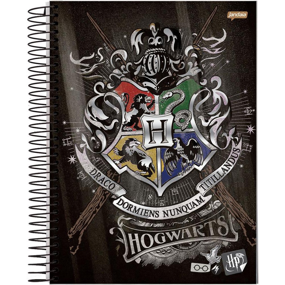 Caderno Universitário 1x1 96 Folhas Capa Dura 63599 Harry Potter ...