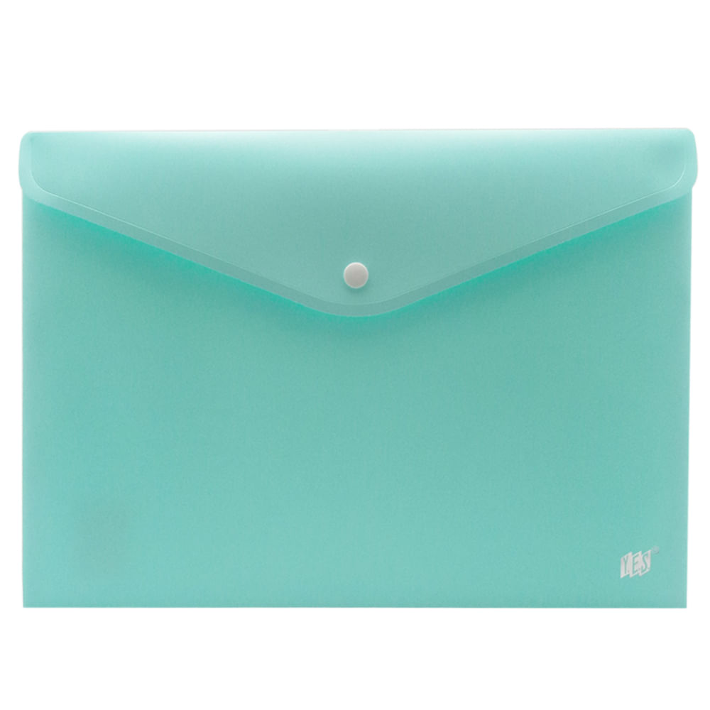 Pasta Envelope A4 Com Botão Azul Pastel - Livrarias Curitiba