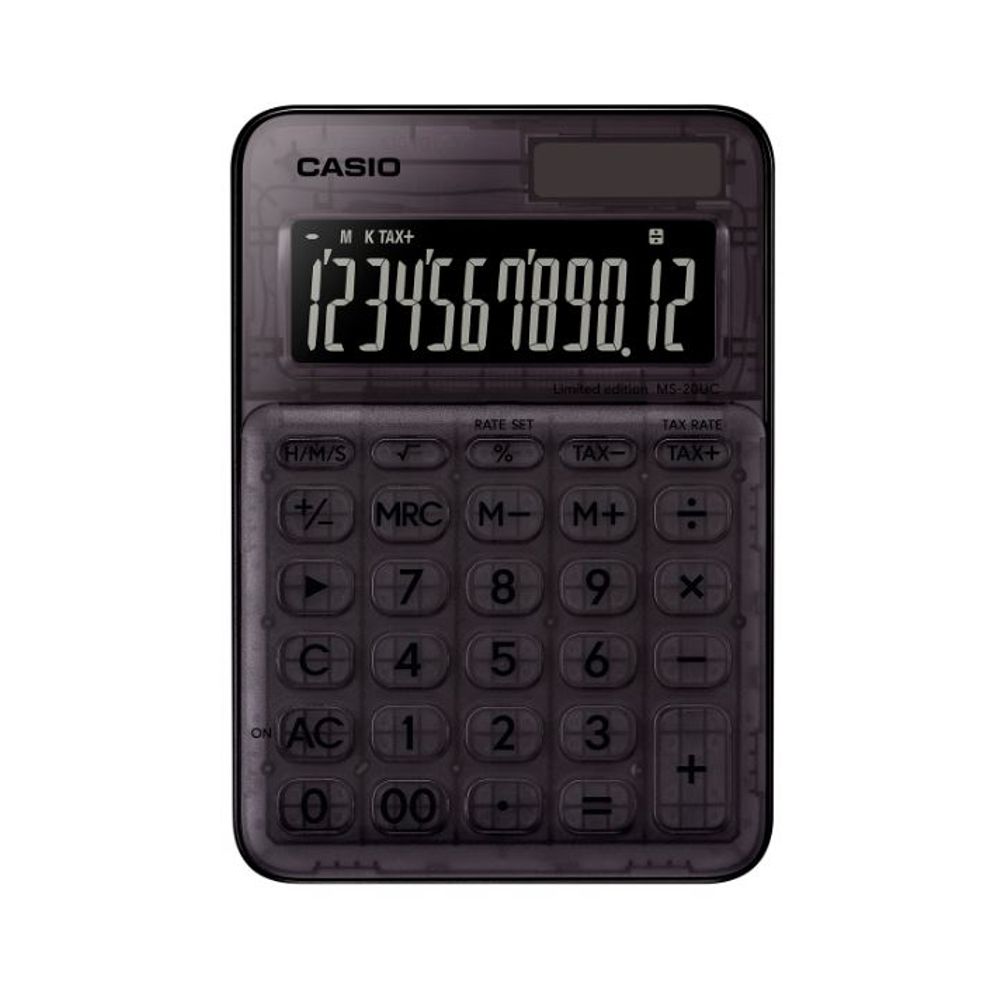 Calculadora De Mesa (Ms20uc) 12 Dígitos Transparente Preta - Casio - Livrarias Curitiba