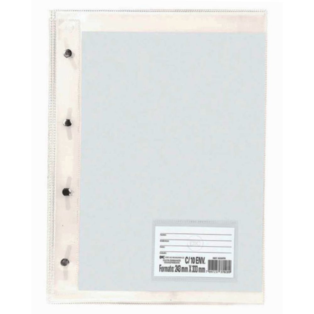 Pasta Catalogo Em Pvc 10env Transparente - Livrarias Curitiba