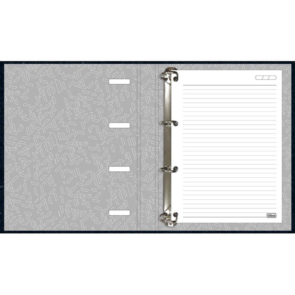 Caderno Fichário Universitário Cartonado Lunix 80 Folhas Preto Tilibra - Livrarias Curitiba
