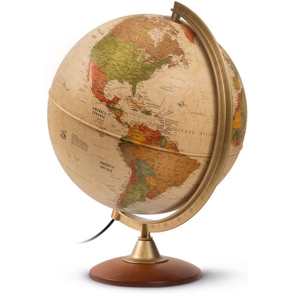 Globo Terrestre Colombo 30cm Com Led Luminoso - Livrarias Curitiba