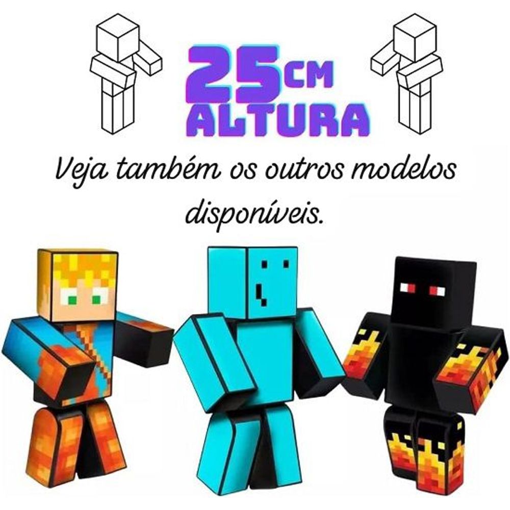 Boneco Minecraft Youtuber Cadres - Livrarias Curitiba